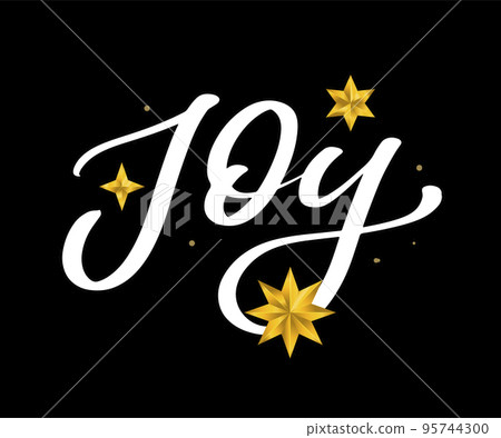 Joy text vector written with an elegant... - Stock Illustration ...