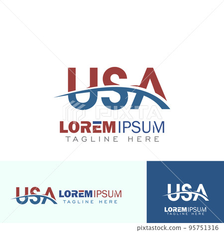USA Monogram Logo Initial Sign-插圖素材 [95751316] - PIXTA圖庫