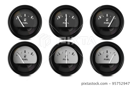 Vector realistic, 3D set of fuel level... - Stock Illustration ...