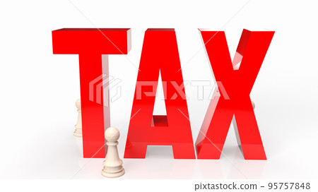 The red tax on white background for business... - Stock Illustration ...