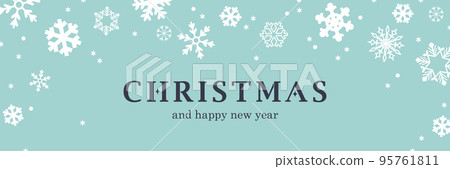Snowflake banner design template with text... - Stock Illustration ...