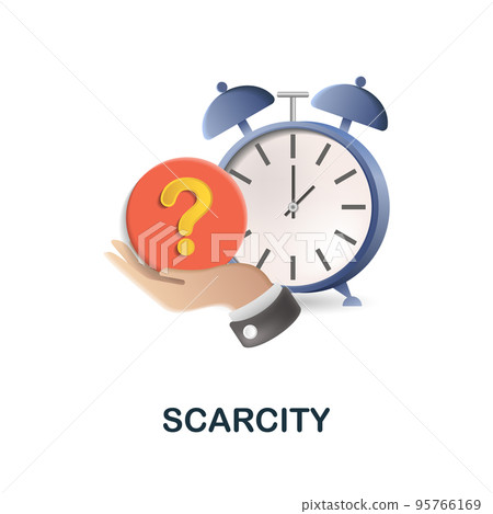 Scarcity icon. 3d illustration from... - Stock Illustration [95766169 ...