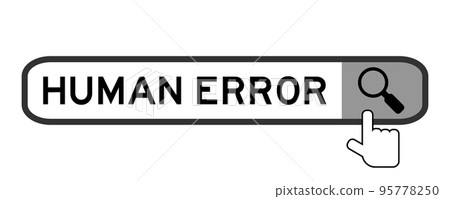 Search banner in word human error with hand... - 스톡일러스트 [95778250] - PIXTA