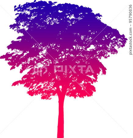 Gradient tree silhouette image. illustration... - Stock Illustration ...