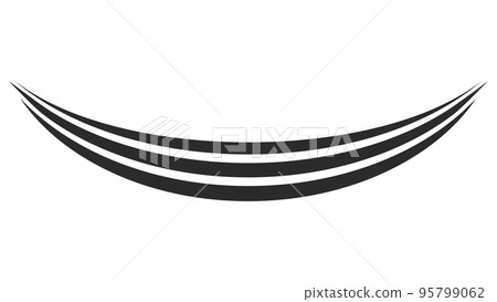 Logo three curved stripes hammock, sign summer... - Stock Illustration ...