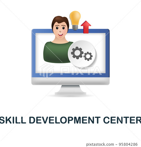 Skill Development Center icon. 3d illustration... - Stock Illustration ...