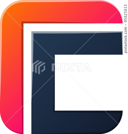 Abstract letter C logo illustration in trendy... - Stock Illustration ...