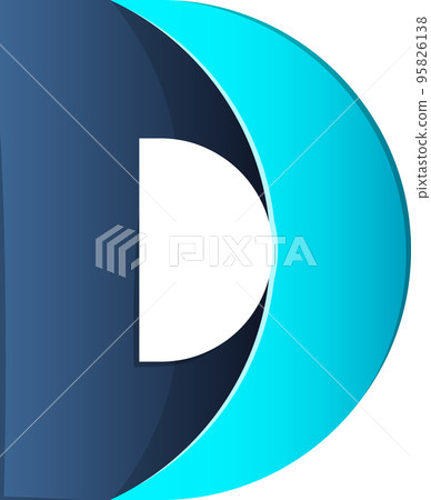 Abstract letter D logo illustration in trendy... - Stock Illustration ...