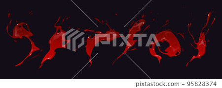 Blood splash animation, cartoon sprite sheet fx - Stock Illustration ...