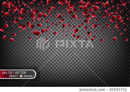 Vector Festive illustration of falling shiny... - Stock Illustration ...