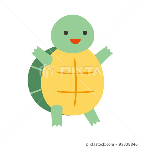 Japanese-style material A turtle that looks... - Stock Illustration ...