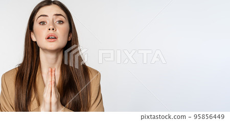 Woman Begging Face Begging Girl Stock Photo – Royalty Free Images