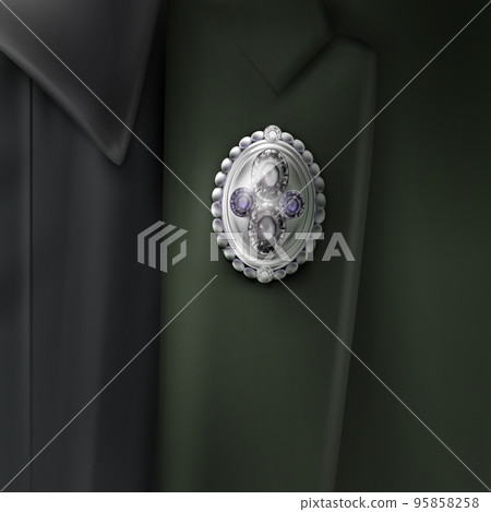 Vector silver brooch - Stock Illustration [95858258] - PIXTA