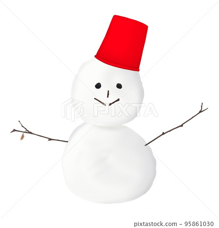 red hat snowman - Stock Illustration [95861030] - PIXTA