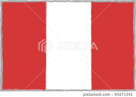 Peruvian flag [soft tone/simple] - Stock Illustration [95871342] - PIXTA