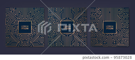 Vector set of luxury line cover templates,... - Stock Illustration ...