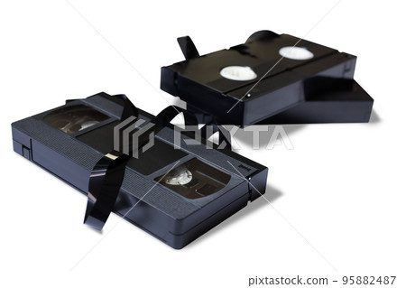 Damaged videotape, VHS [Transparent] - Stock Illustration [95882487 ...