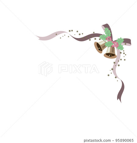 Christmas bell frame illustration material... - Stock Illustration ...