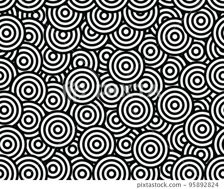 Overlapping concentric circles in a repeating...-插圖素材 [95892824] - PIXTA圖庫