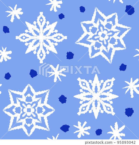 Hand drawn seamless pattern of blue leopard... - Stock Illustration ...