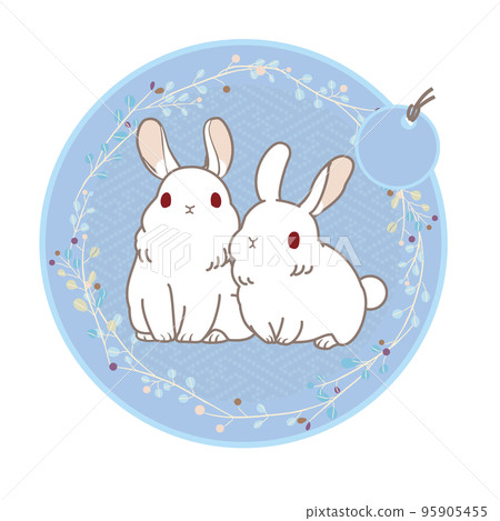 Illustration of two cute rabbits - Stock Illustration [95905455] - PIXTA