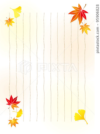 Autumn leaves, letter paper, autumn, greetings,... - Stock Illustration ...