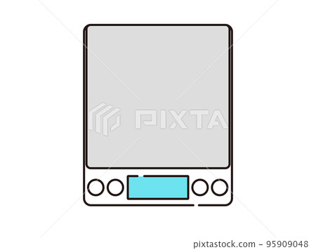 Digital scale weighing illustration material - Stock Illustration ...