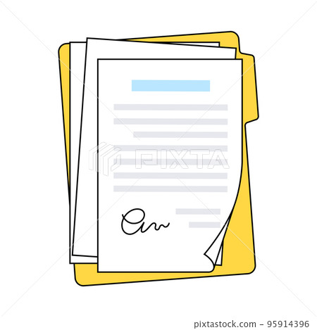 Document paper page - Stock Illustration [95914396] - PIXTA