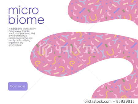 Microbiome website landing page template,... - Stock Illustration ...