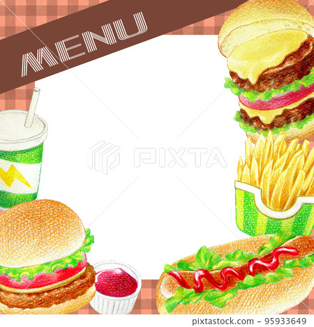 Hamburger and side menu frame material square - Stock Illustration ...