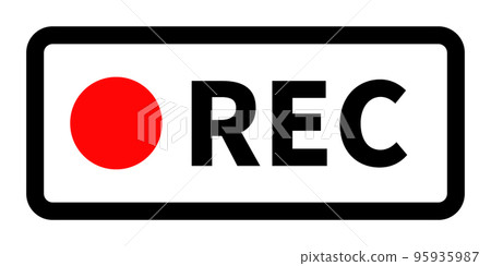 A simple icon representing recording in progress - Stock Illustration ...