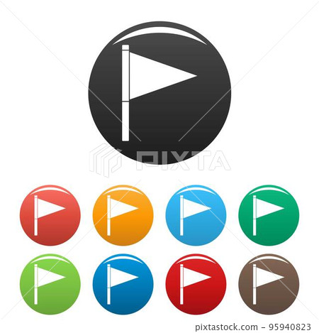 Destination flag icon. Simple illustration of... - Stock Illustration ...