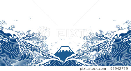 Big wave - Stock Illustration [95942759] - PIXTA