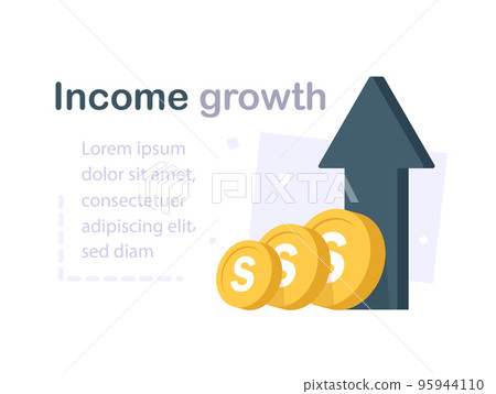 Income growth chart, banking services,...-插圖素材 [95944110] - PIXTA圖庫