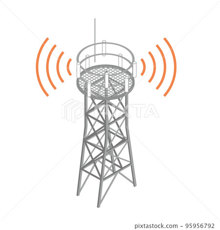 Communication base station tower - Stock Illustration [95956792] - PIXTA