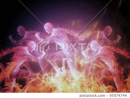 3d illustration of people competing - Stock Illustration [95974744] - PIXTA