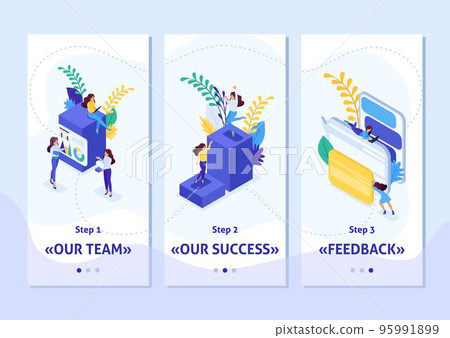 Isometric Template app concept career ladder...-插圖素材 [95991899] - PIXTA圖庫