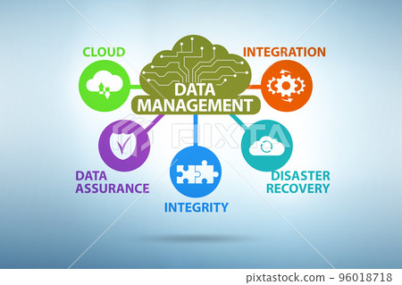 Data management concept business illustration - Stock Illustration ...
