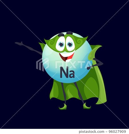 Cartoon sodium or natrium superhero... - 스톡일러스트 [96027909] - PIXTA