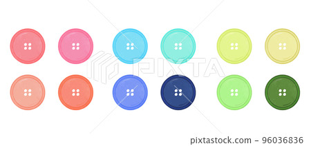 Illustration set of cute buttons - Stock Illustration [96036836] - PIXTA