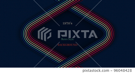 Retro style background with curved lines frame - Stock Illustration ...