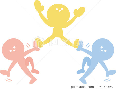 Illustration of three people balancing - Stock Illustration [96052369 ...