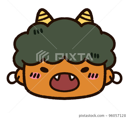 cute yellow demon mask - Stock Illustration [96057128] - PIXTA