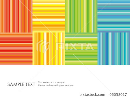 Colorful stripes and border background material - Stock Illustration ...