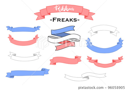 Handwritten ribbon frame vector illustration... - Stock Illustration ...