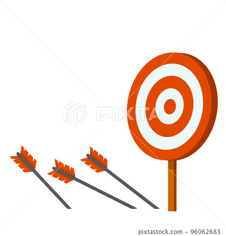 Target for arrows. Red and white aim. - Stock Illustration [96062683 ...