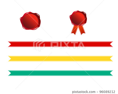 Illustration material of simple straight ribbon... - Stock Illustration ...