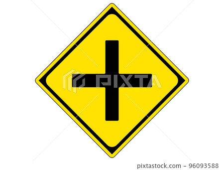 Illustration material of a road sign with a... - Stock Illustration ...