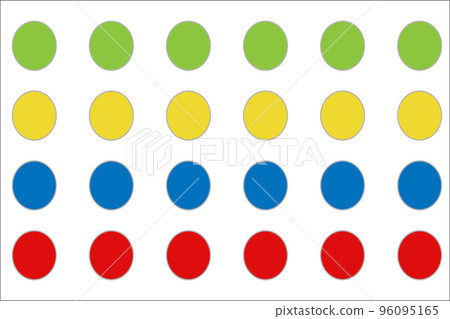 Twister field. Multi-colored circles on a white... - Stock Illustration ...