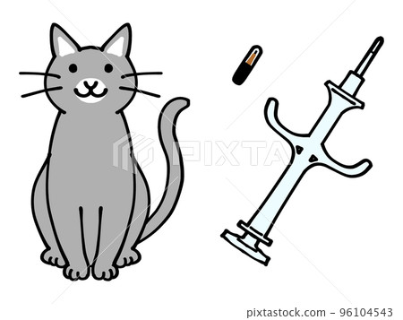 Cat and microchip illustration material - Stock Illustration [96104543 ...